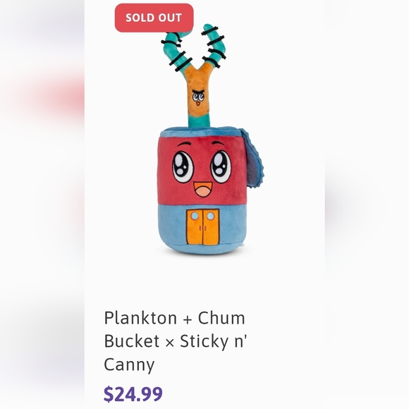 LankyBox | Toys | Plankton Chum Bucket Sticky N Canny Plushie Lankybox ...